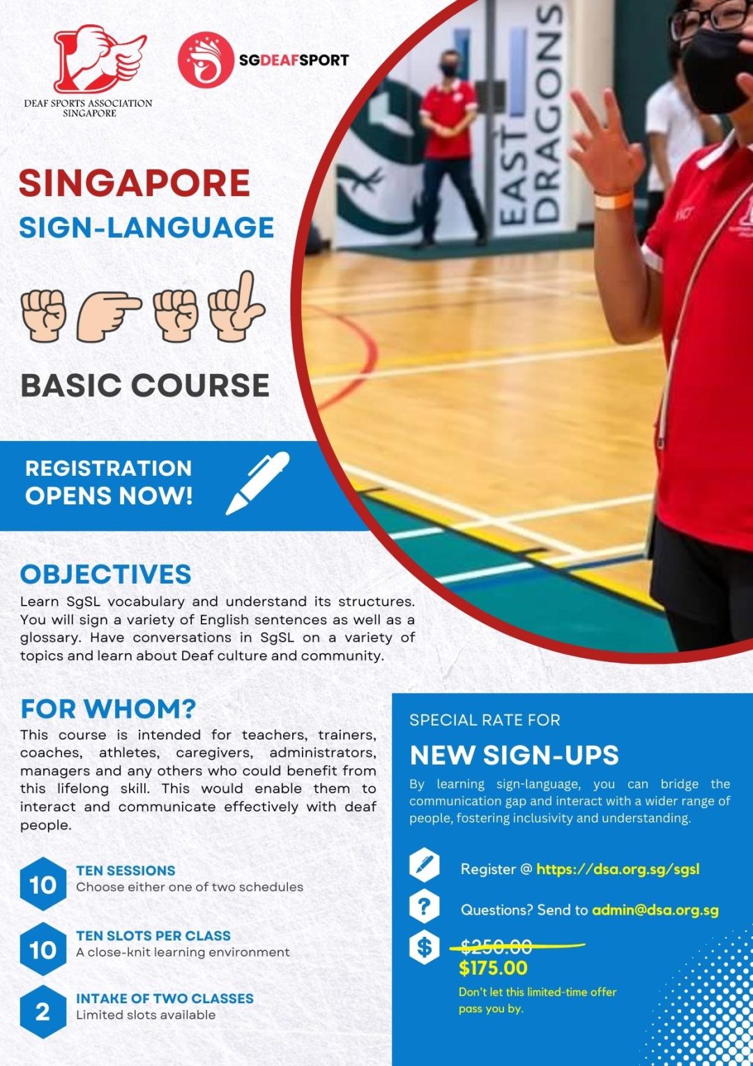 DSA launch SgSL Basic Course | Deaf Sports Association (Singapore)